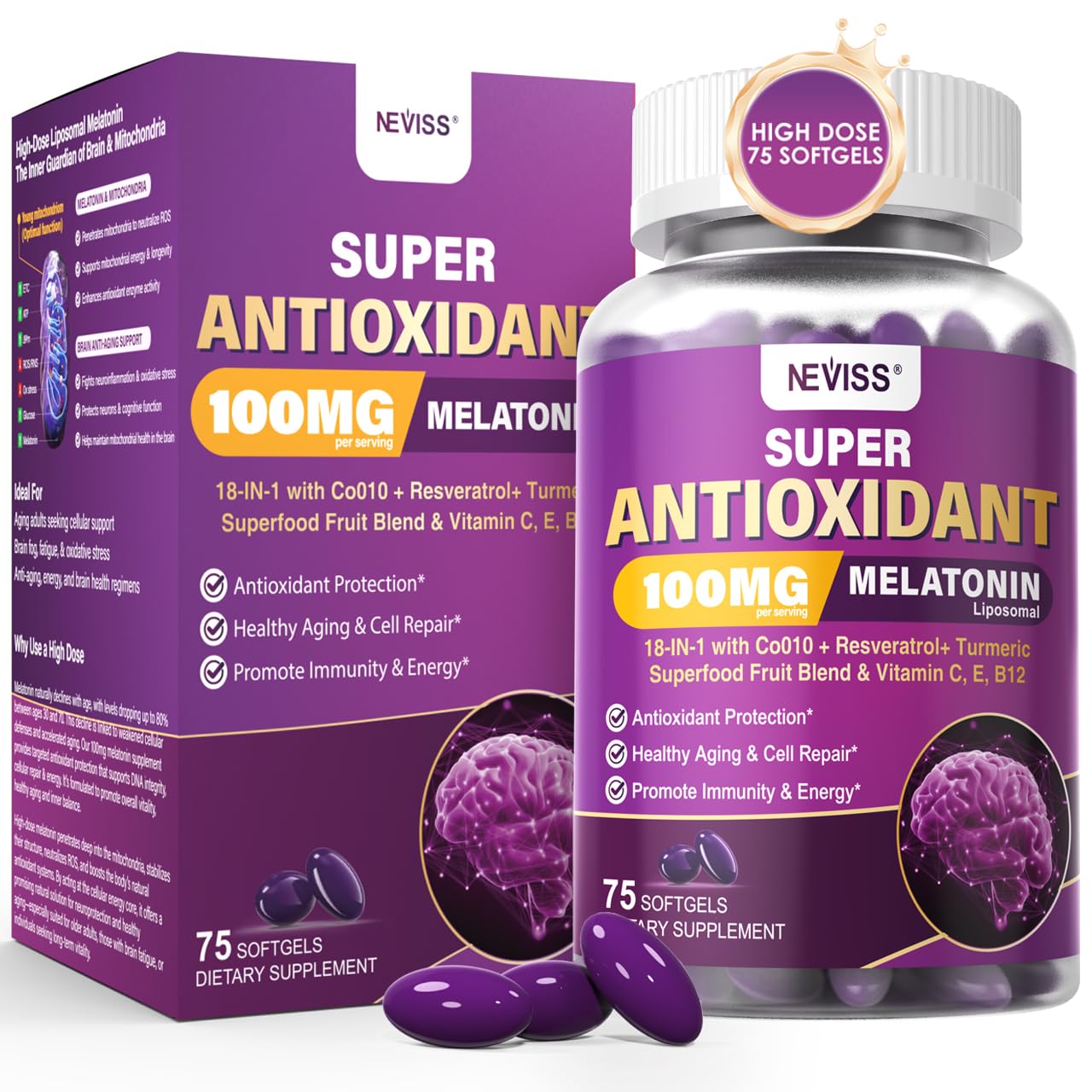 melatonin 100 mg softgels for sleep