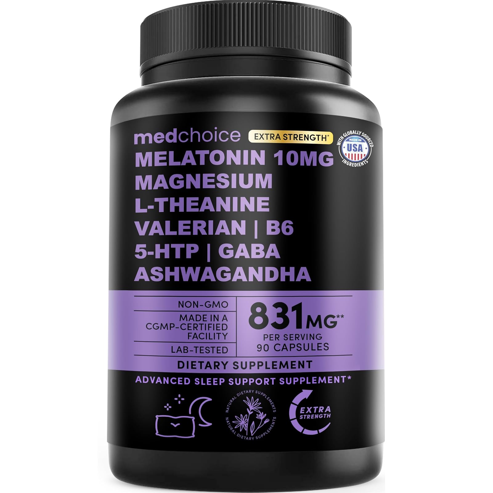 melatonin 10mg sleep support capsules