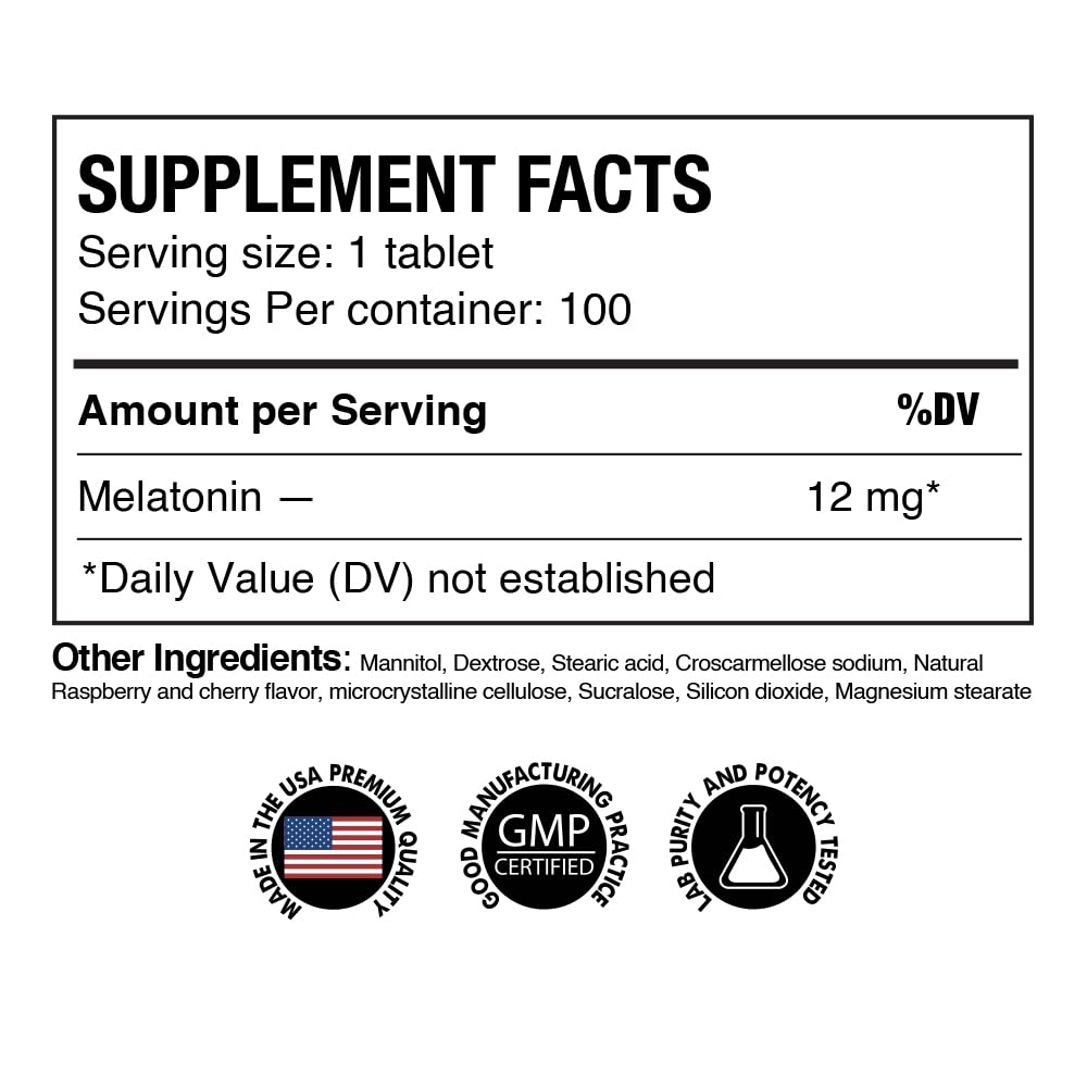 melatonin 12 mg for sleep