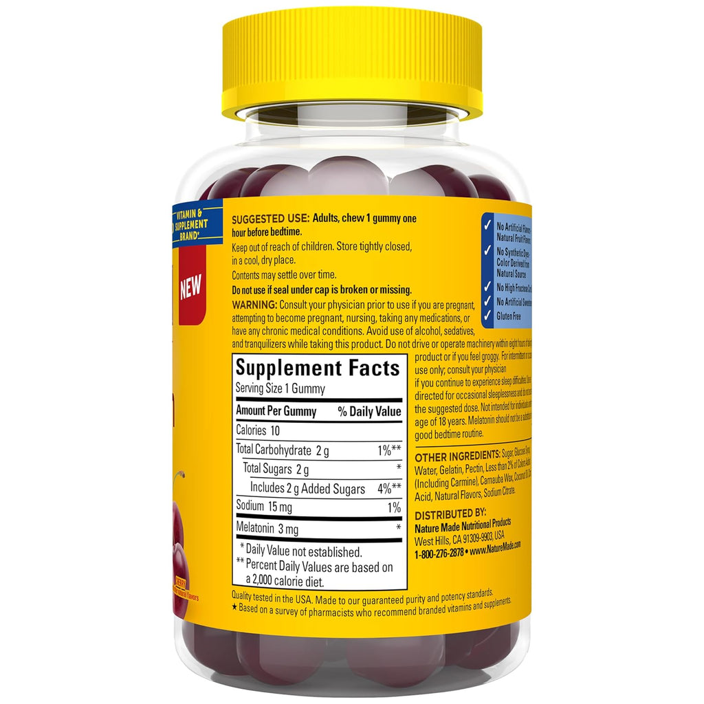 Melatonin 3 mg gummies for bedtime