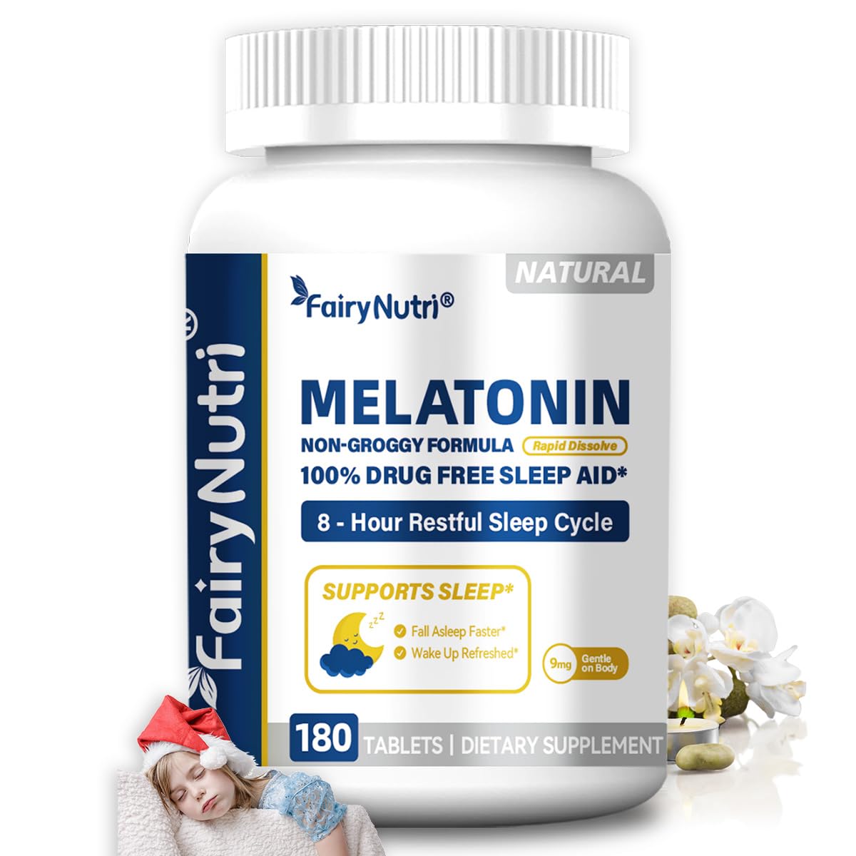 Melatonin 9 mg sleep aid tablets