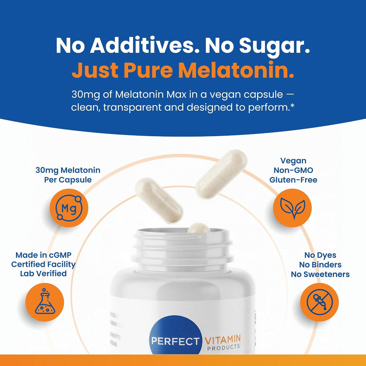 Melatonin capsules for better sleep