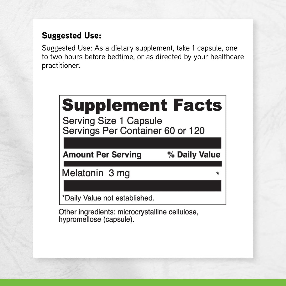 melatonin capsules for improved sleep quality