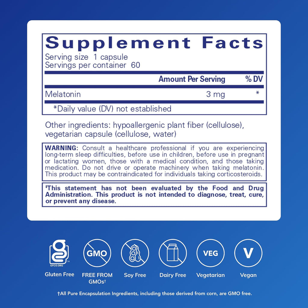 Melatonin capsules for restful nights