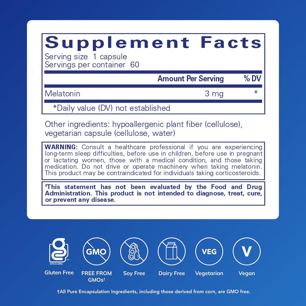Melatonin capsules for restful nights