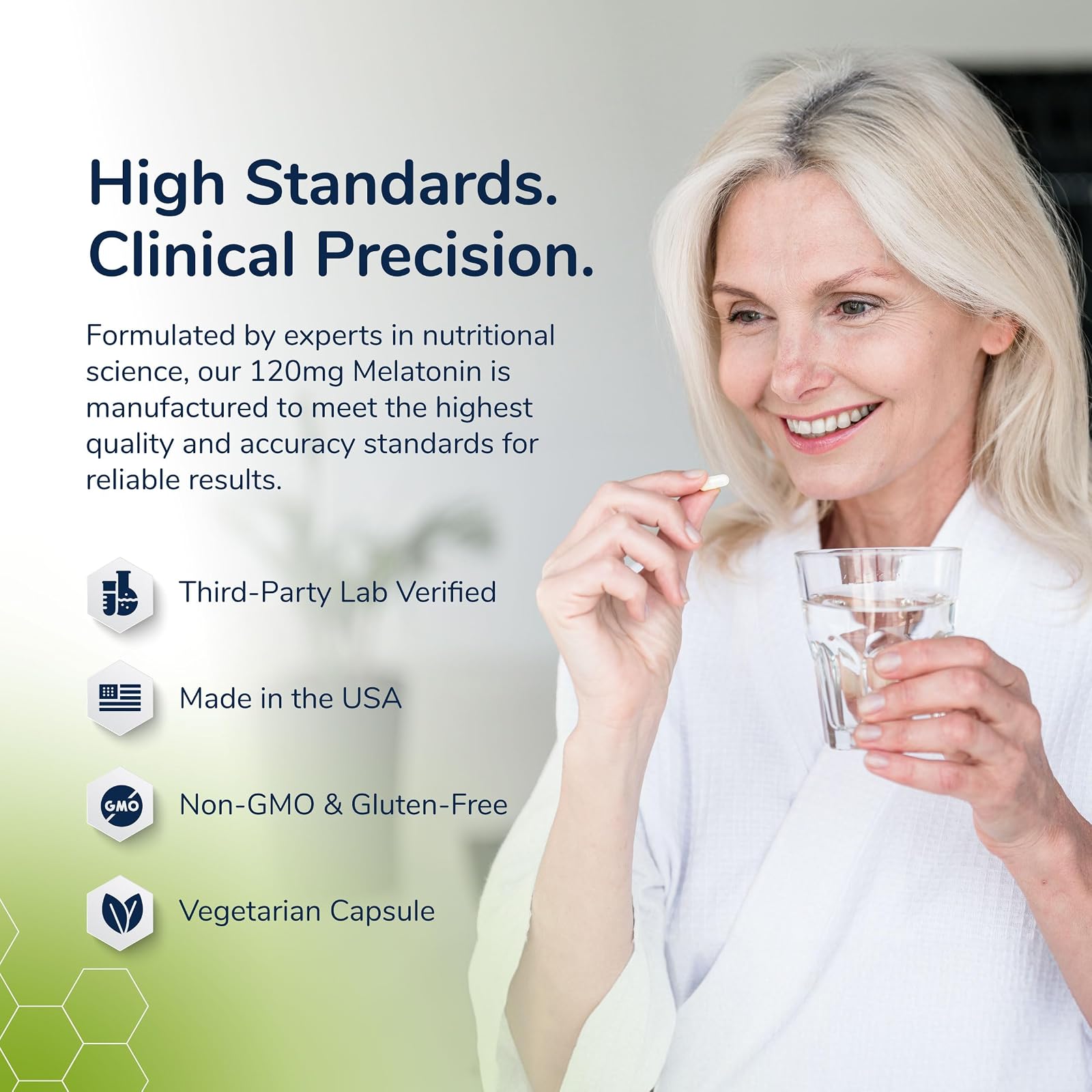 Melatonin capsules for sleep quality