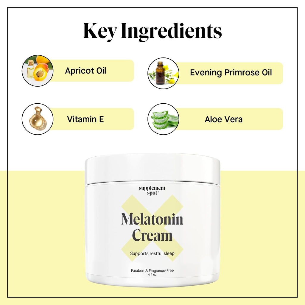 Melatonin cream for improved sleep quality