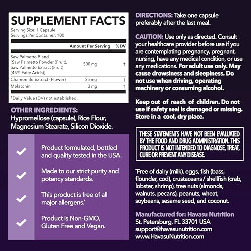 melatonin for better sleep with saw palmetto