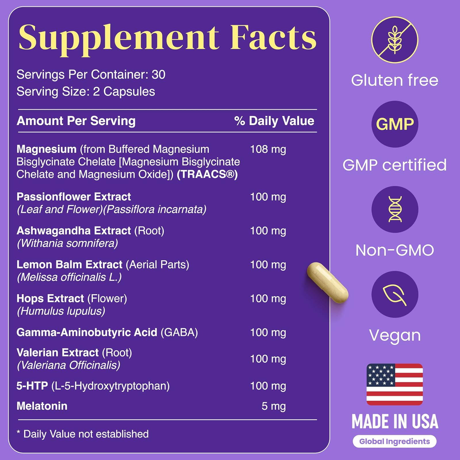 melatonin formula for peaceful nights