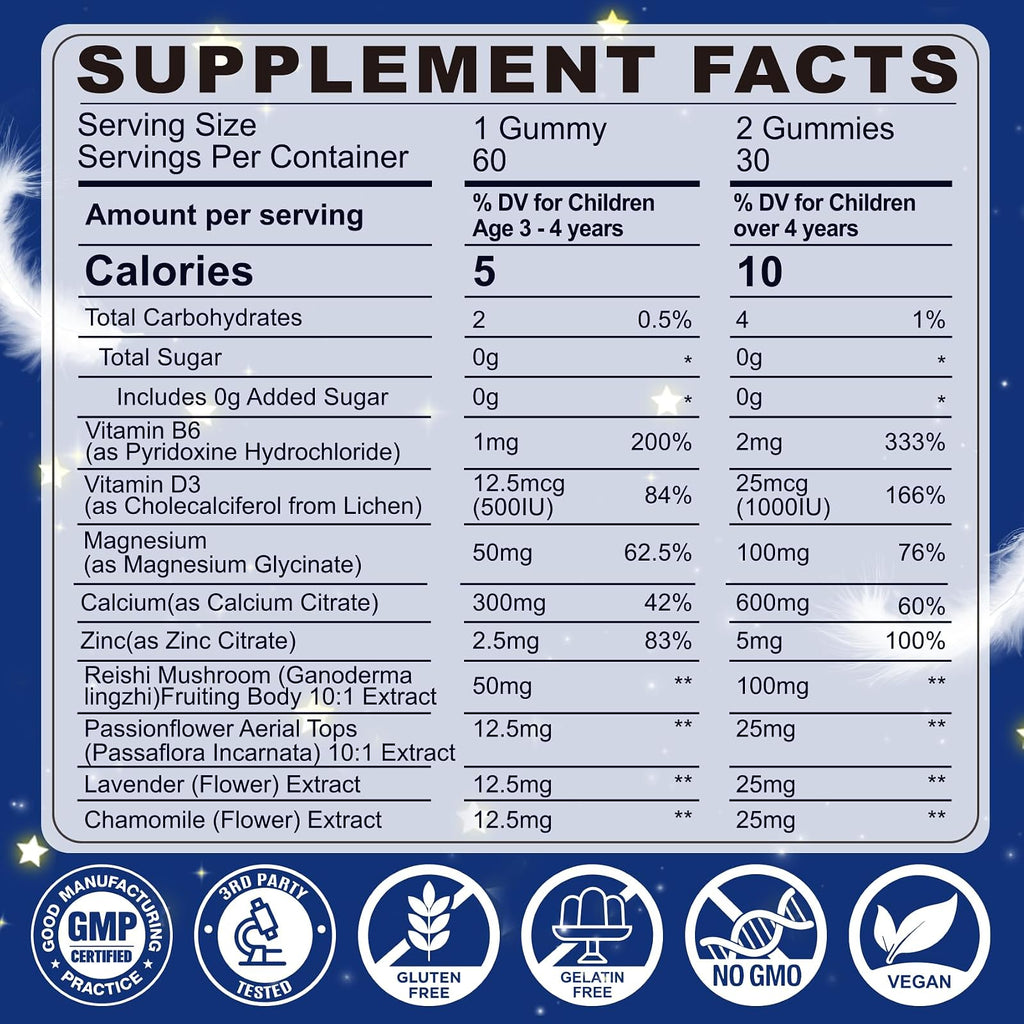 Melatonin free sleep gummies for kids