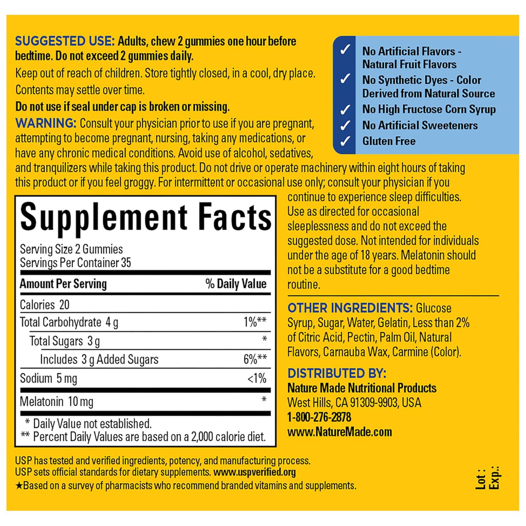Melatonin gummies for better sleep quality