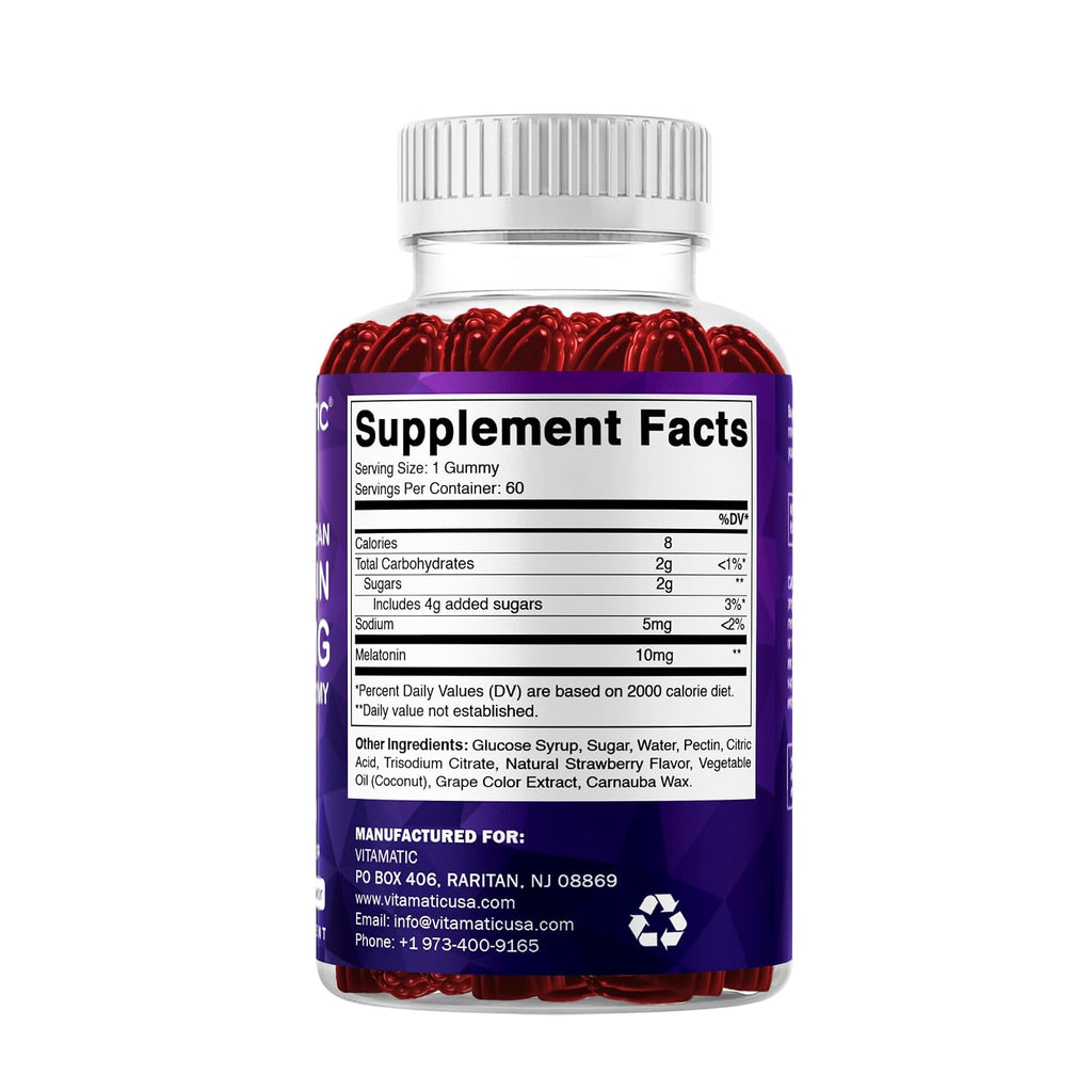 Melatonin gummies for improved sleep quality