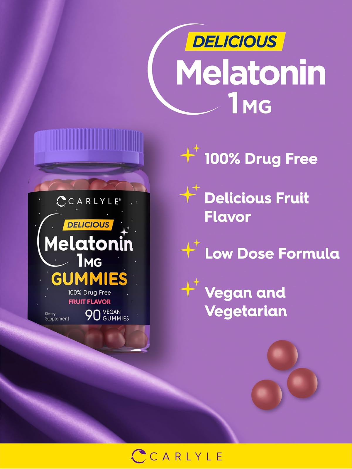 Melatonin gummies for improved sleep quality