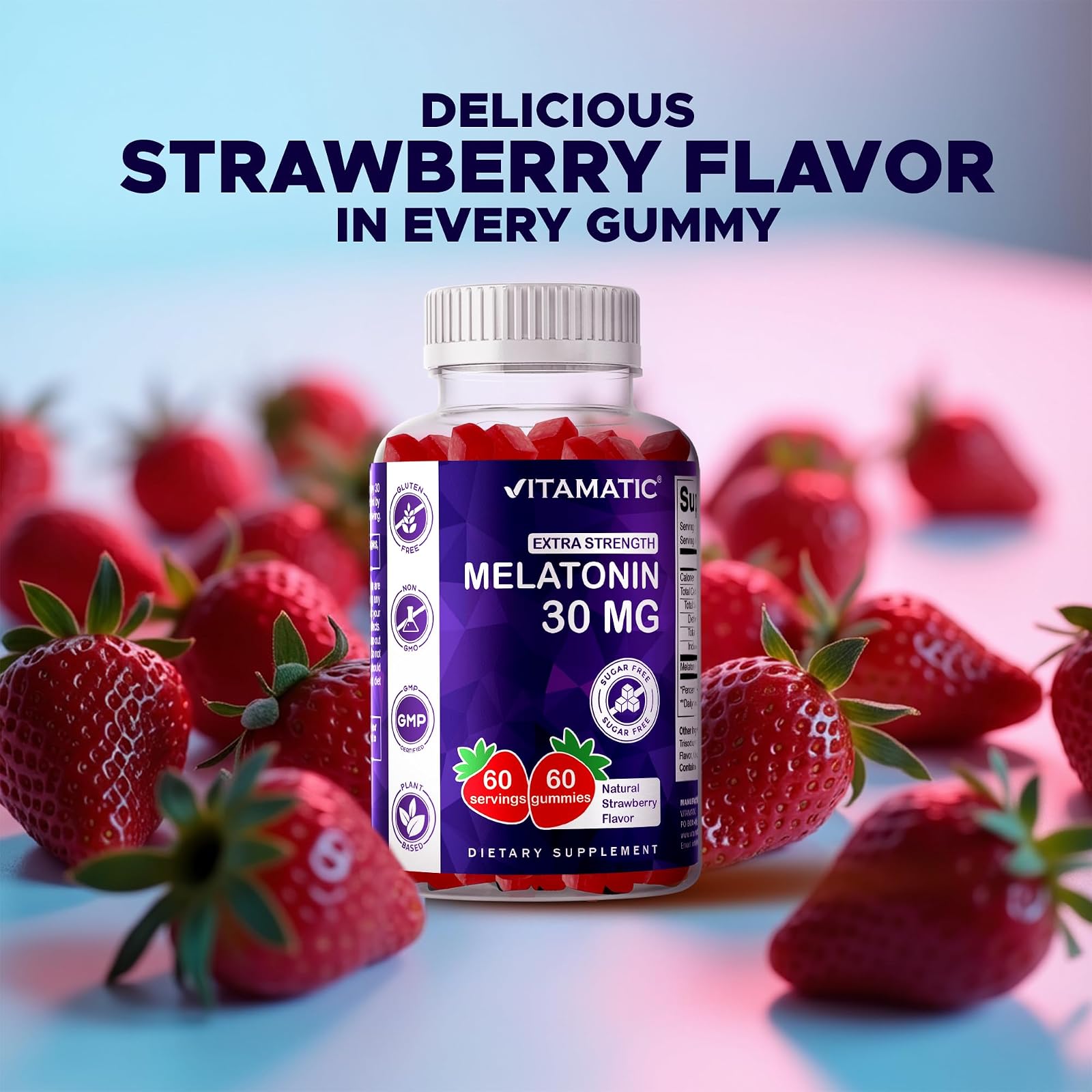 Melatonin gummies for nighttime comfort
