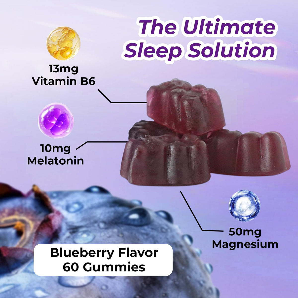 Melatonin gummies for restful sleep