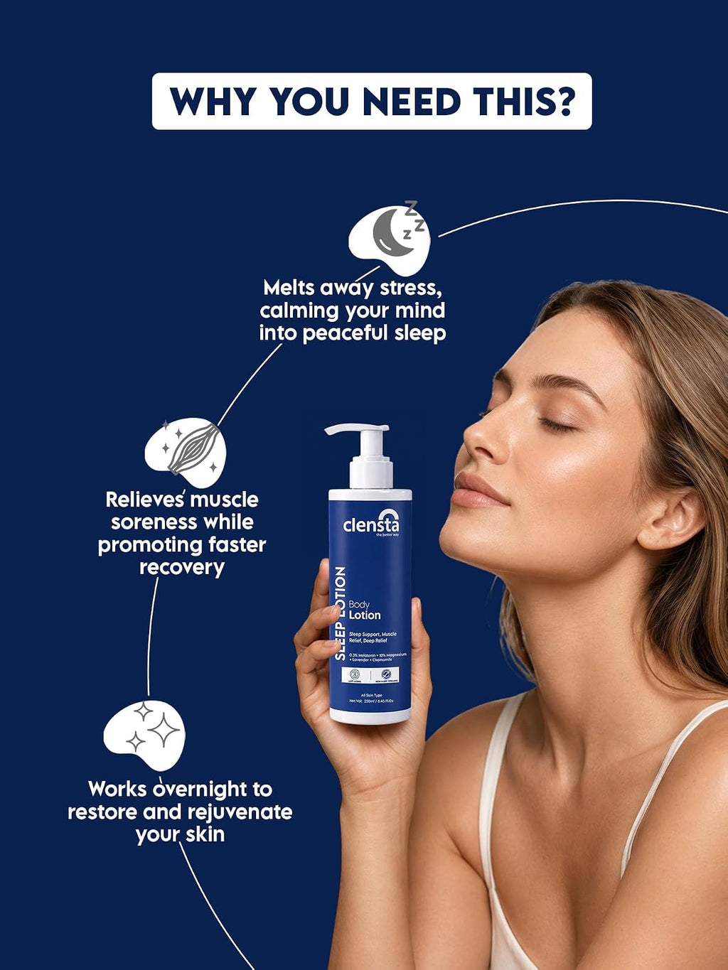 Melatonin infused body lotion
