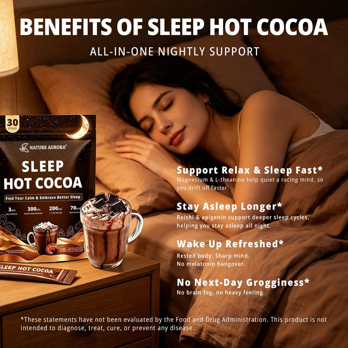 melatonin infused cocoa for relaxation