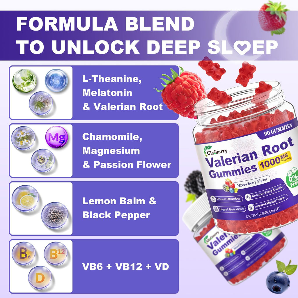 Melatonin infused valerian root gummies