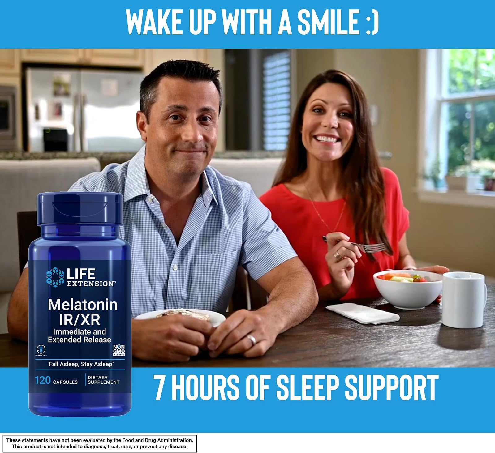 Melatonin IR/XR for restful nights