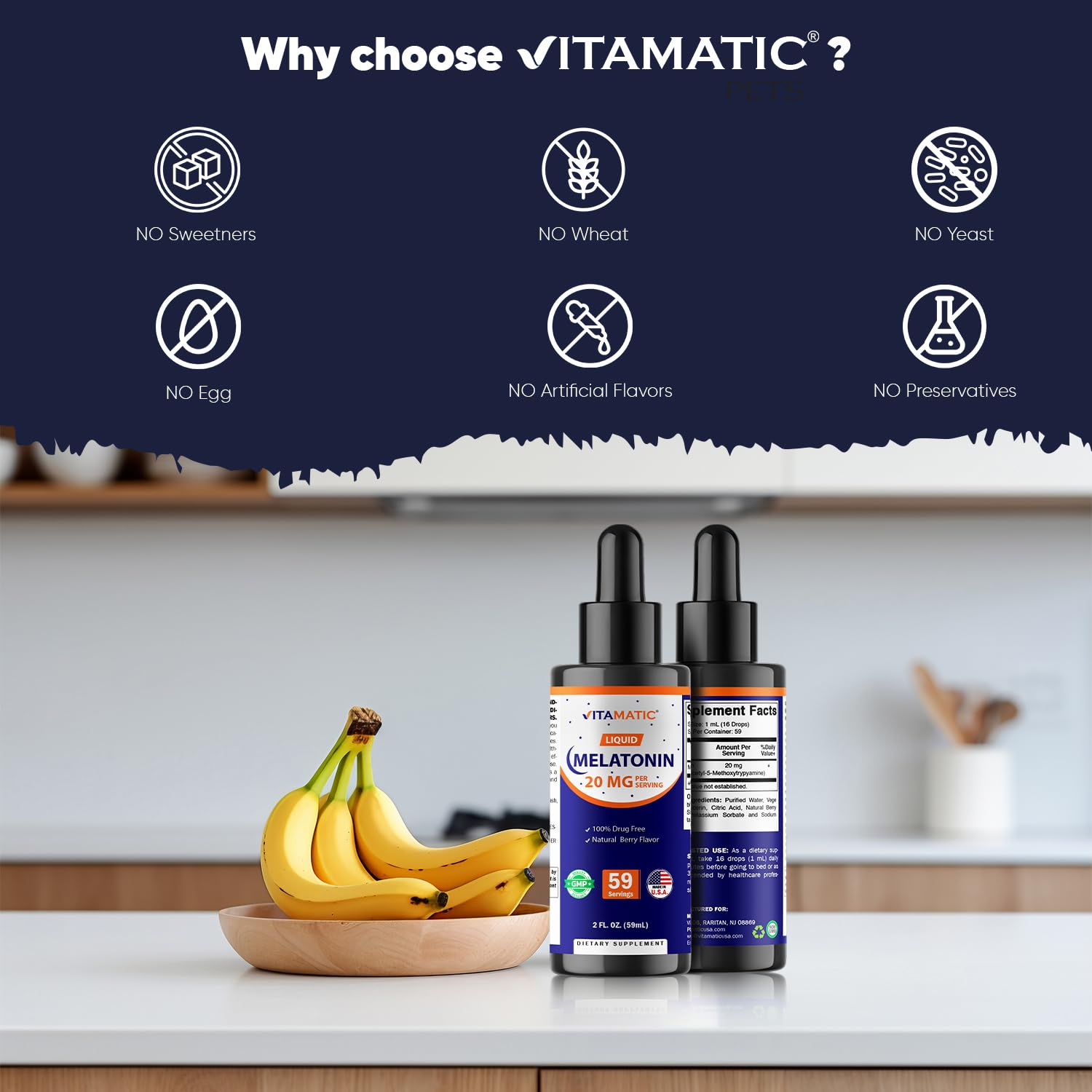 Melatonin liquid for easy dosage