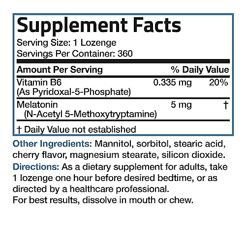 melatonin lozenges for improved sleep