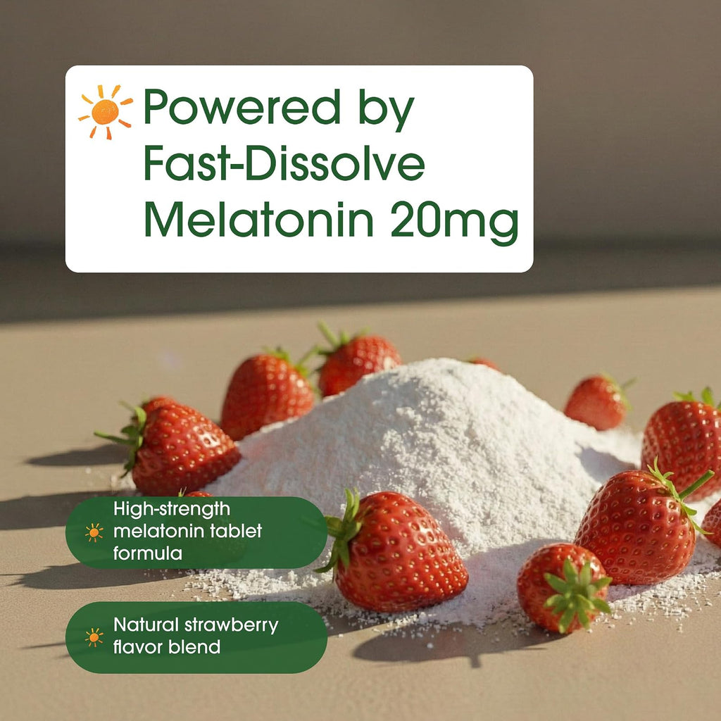 Melatonin lozenges for nighttime calm