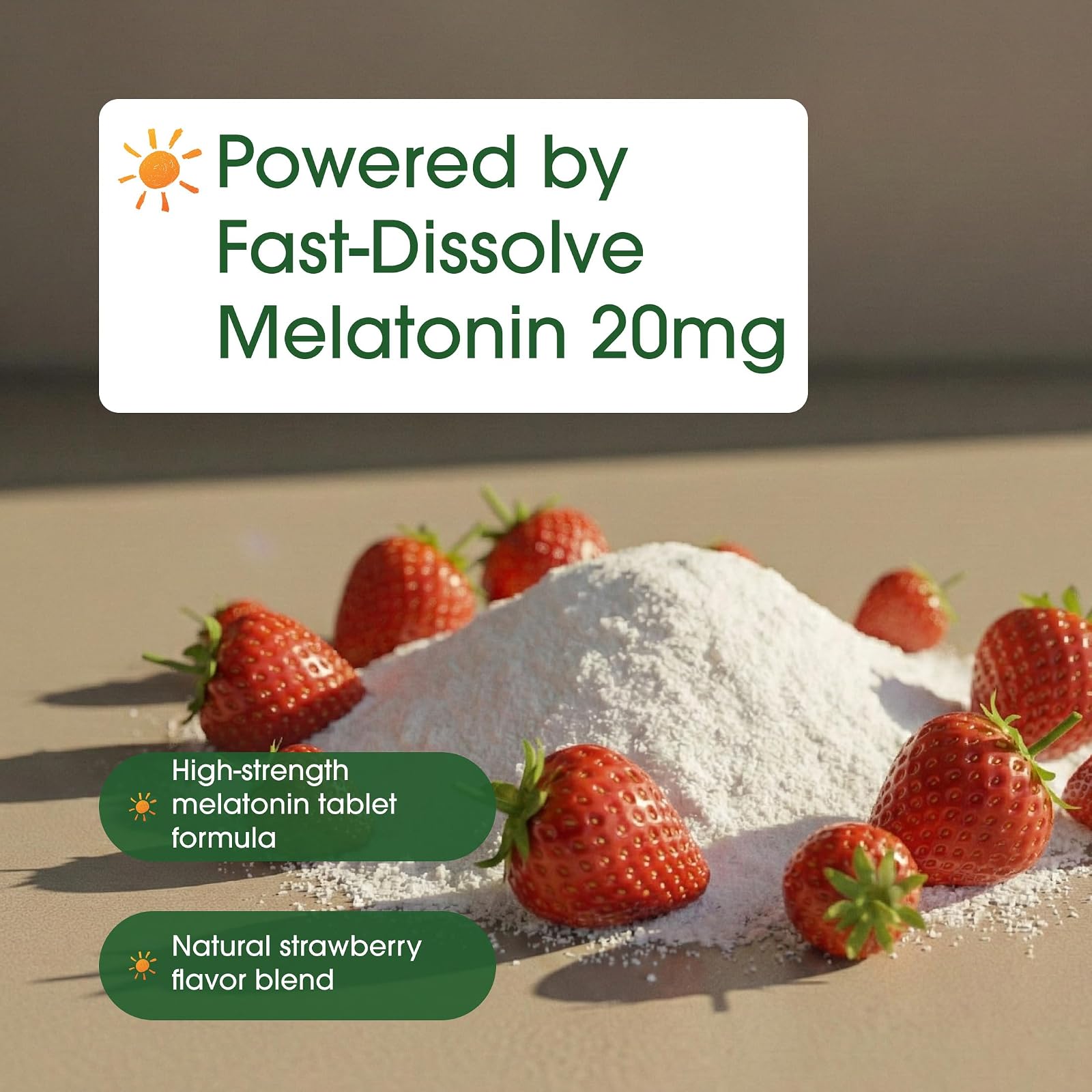 Melatonin lozenges for nighttime calm
