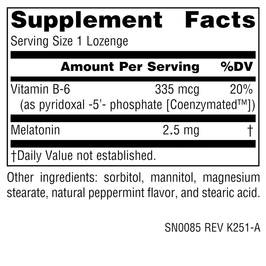 melatonin lozenges for restful nights