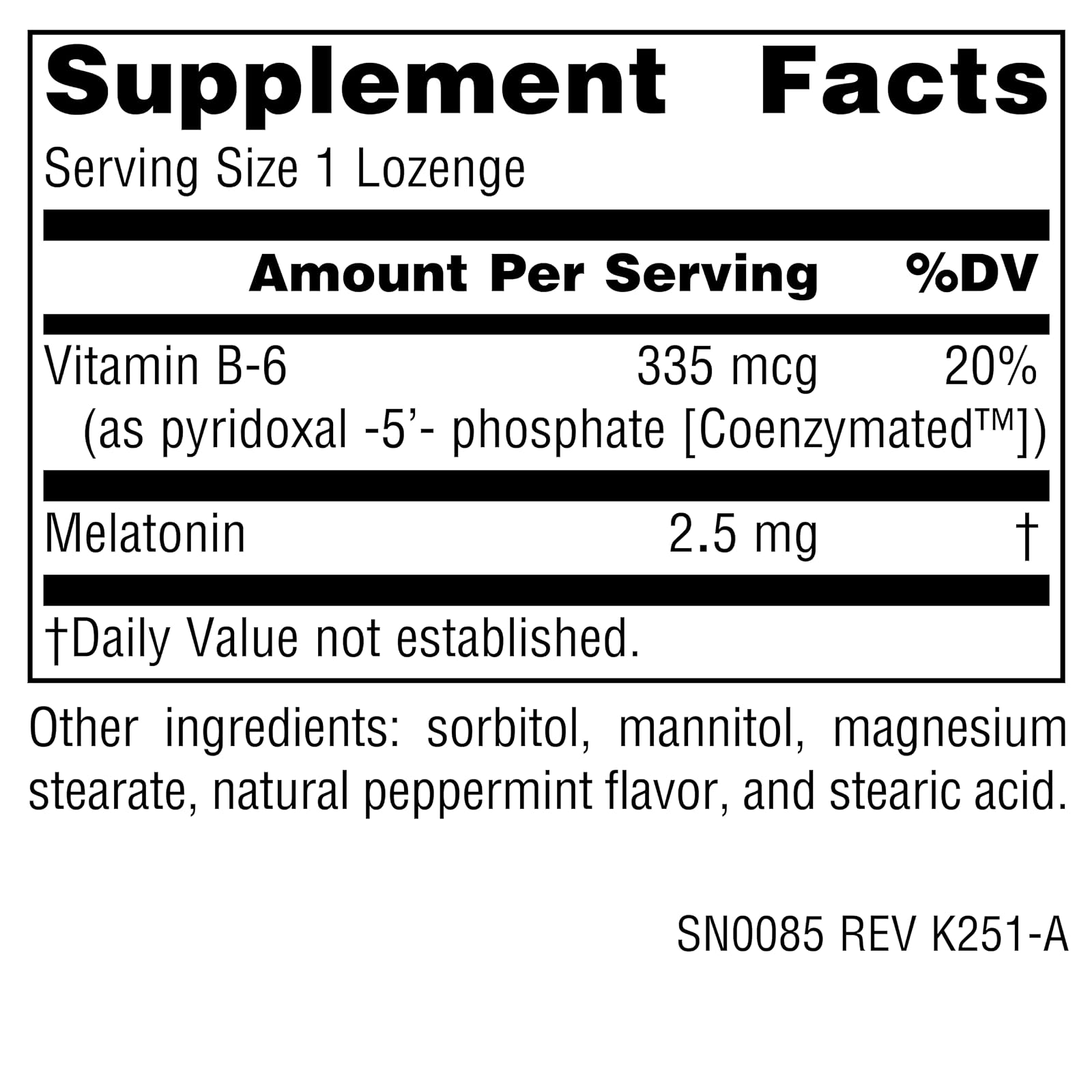 melatonin lozenges for restful nights