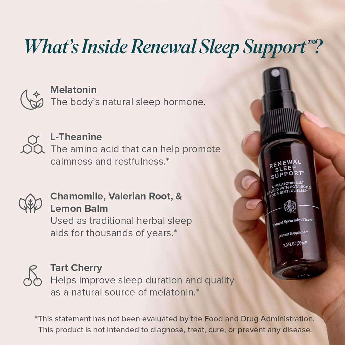 Melatonin spray for better sleep quality