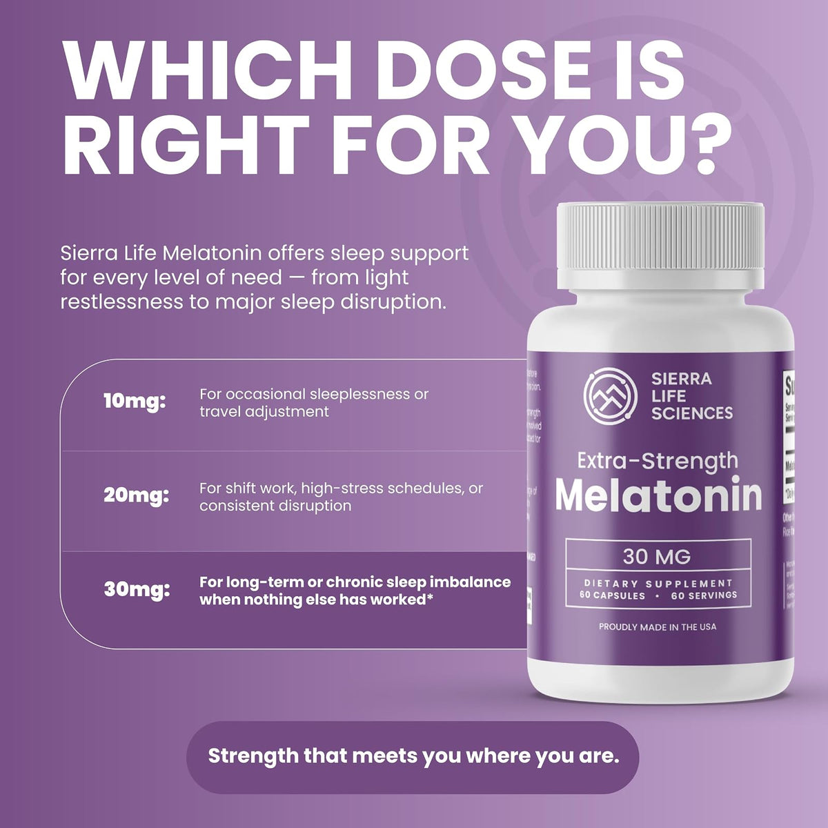Melatonin supplement for nightly rest