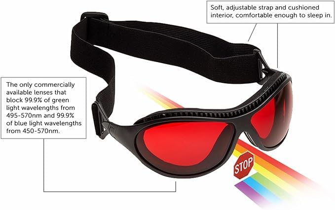 melatonin support with blackout glasses