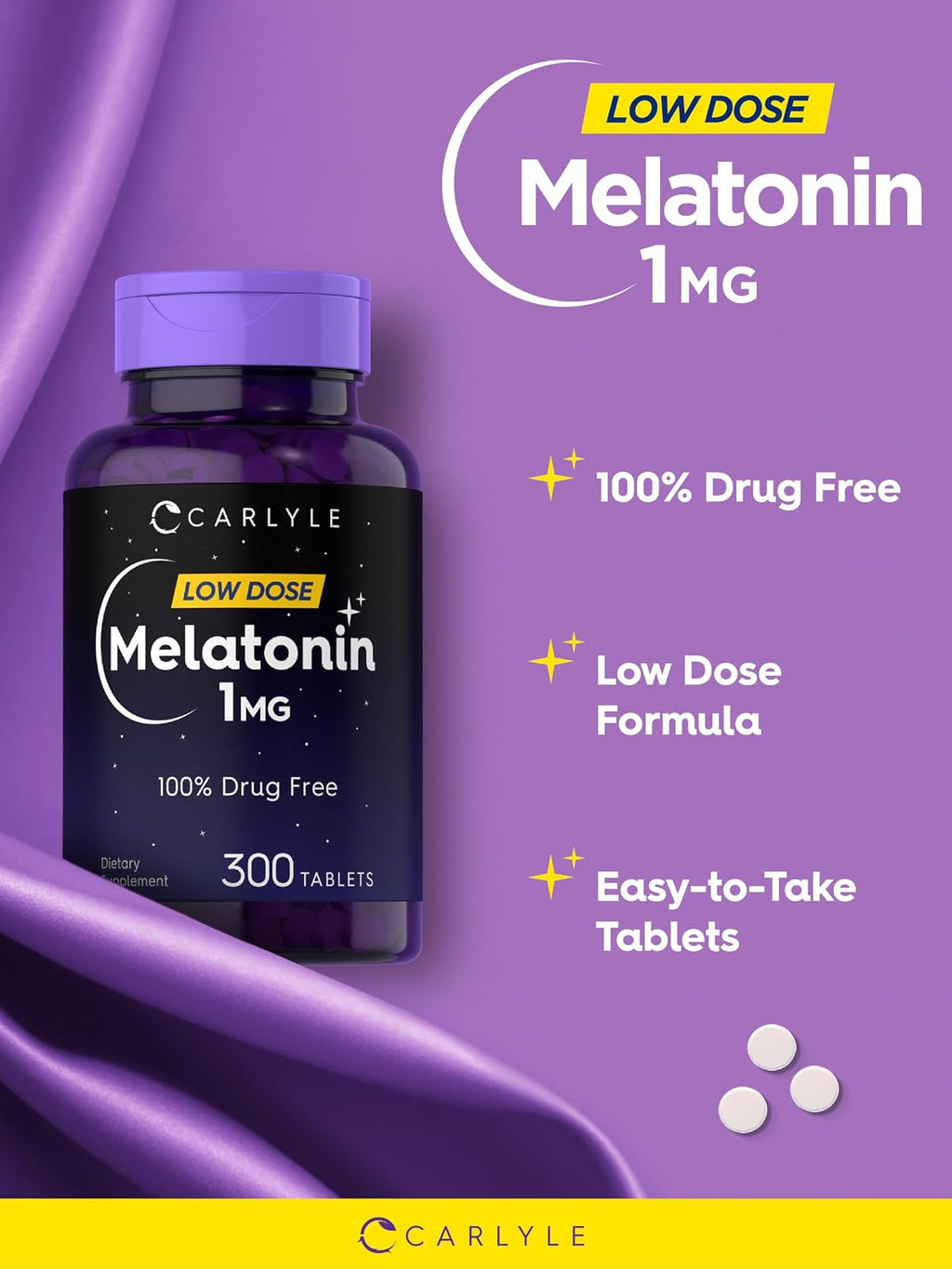 Melatonin tablets for better sleep quality