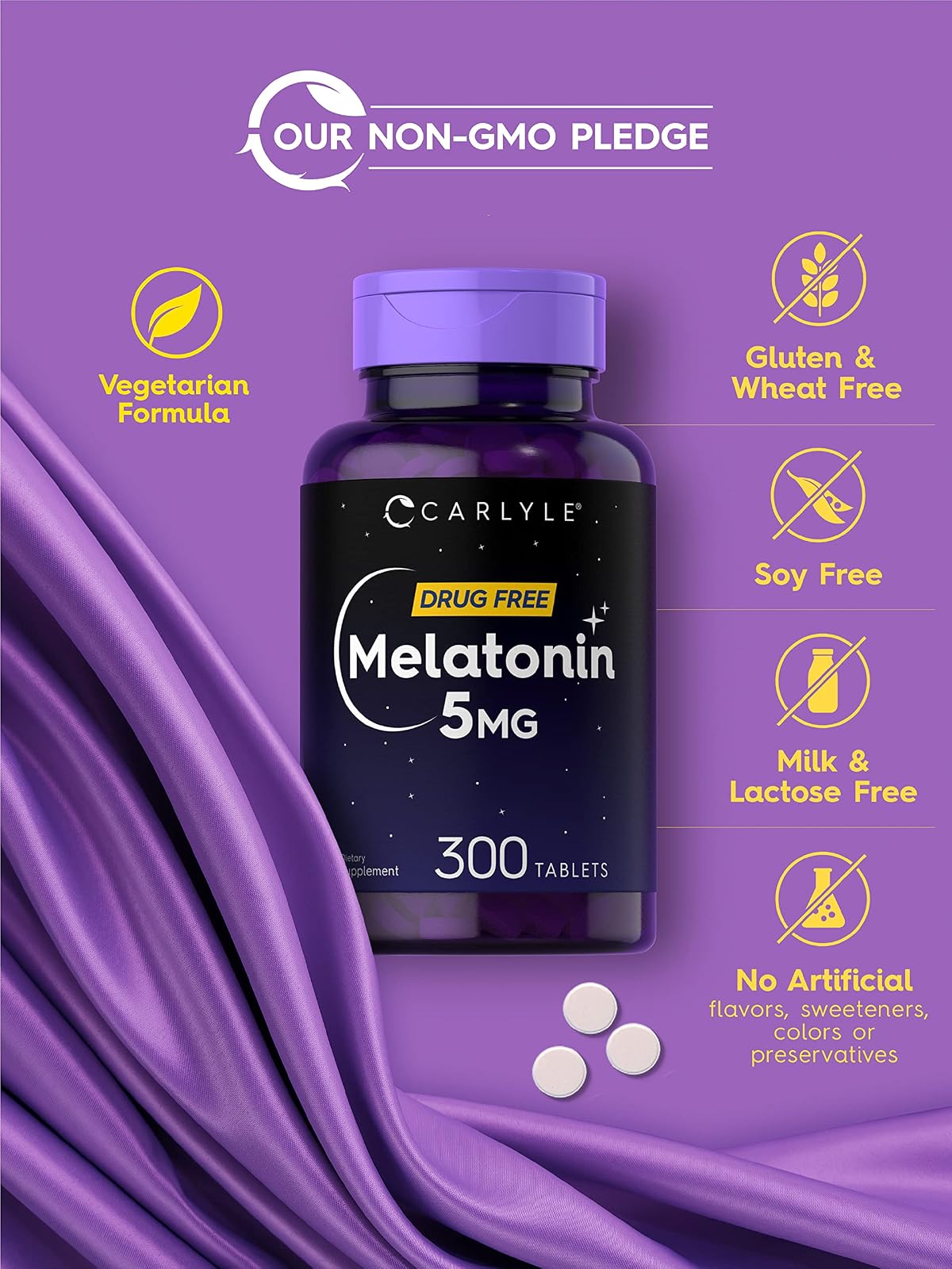 Melatonin tablets for better sleep quality
