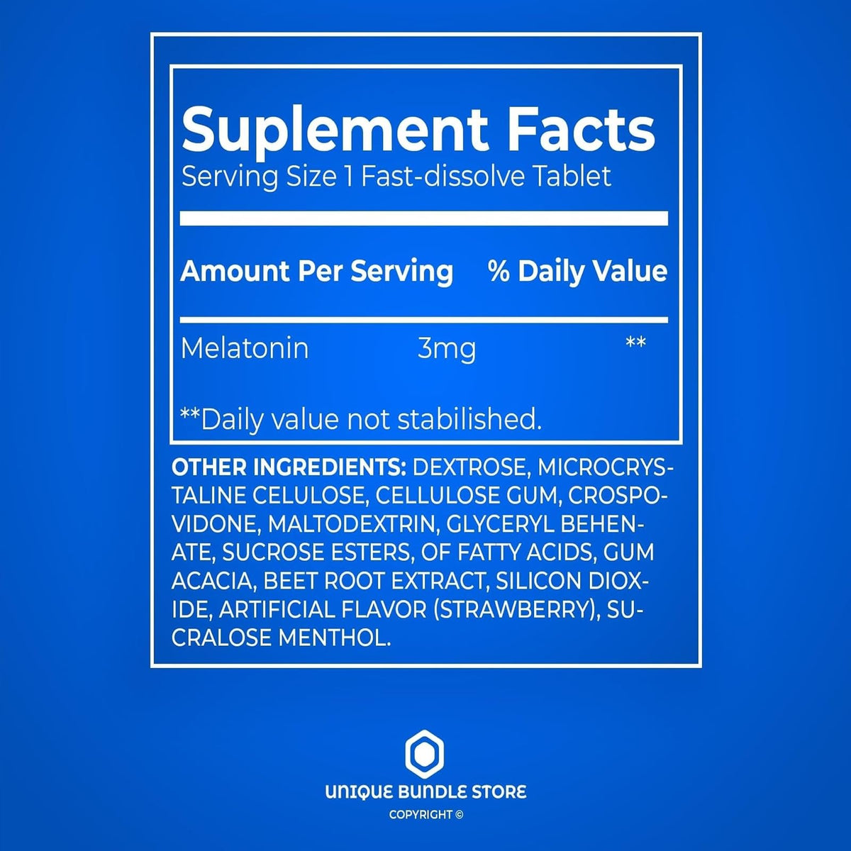 Melatonin tablets for better sleep