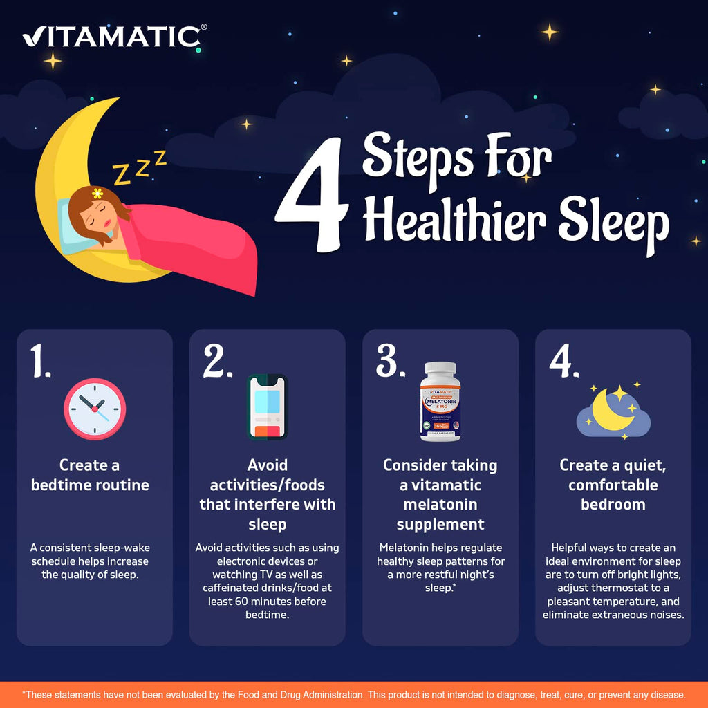 Melatonin tablets for improved sleep quality