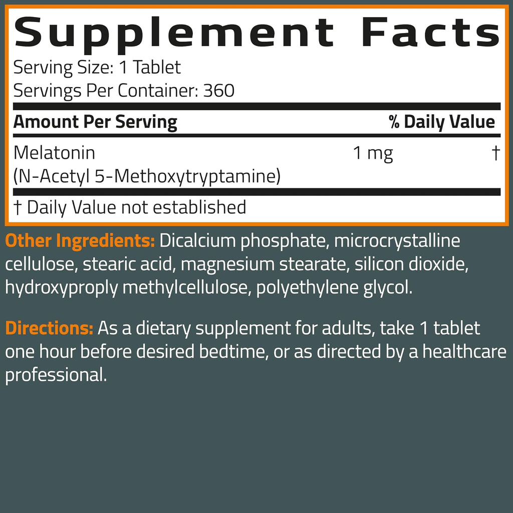 melatonin tablets for improved sleep quality