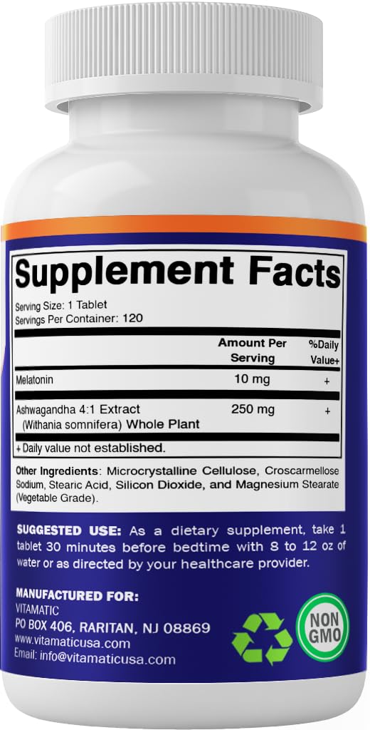 Melatonin tablets for improved sleep routine