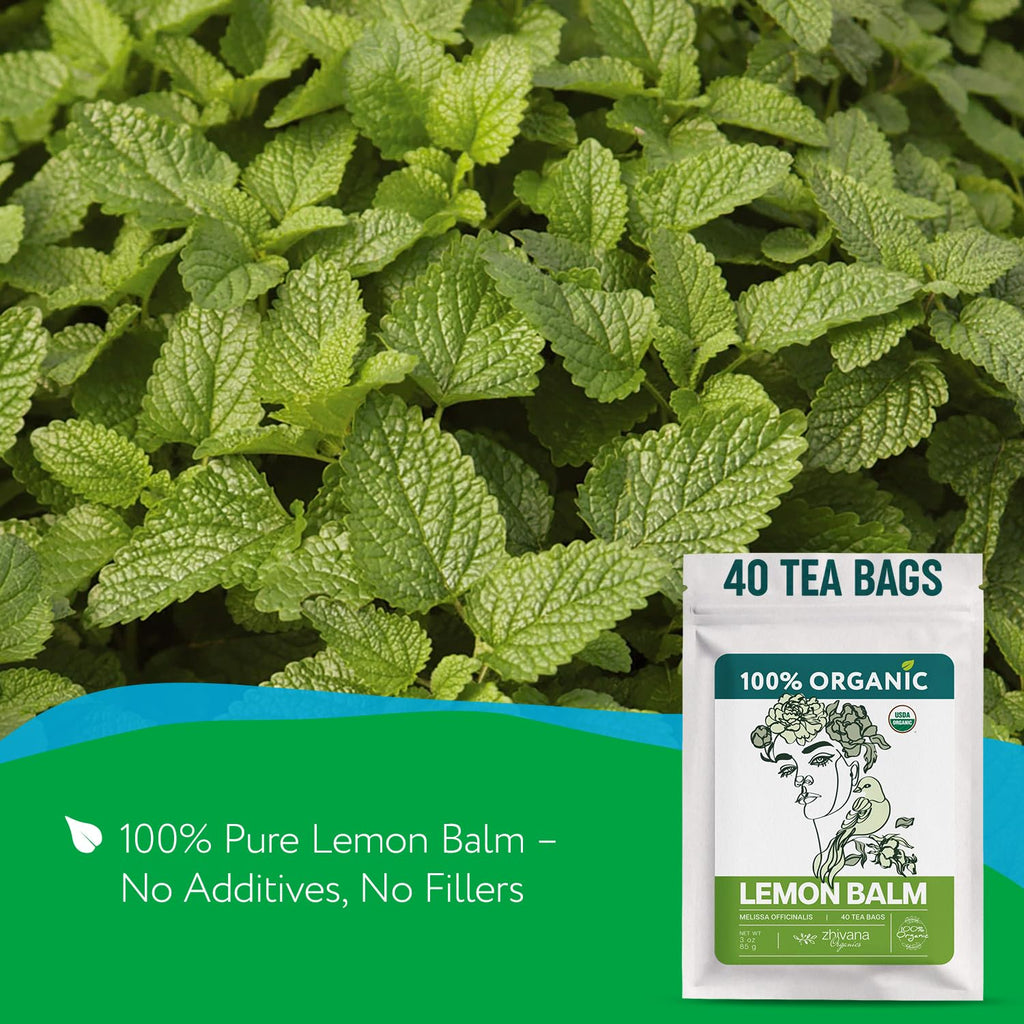 Melissa herbal tea for stress relief
