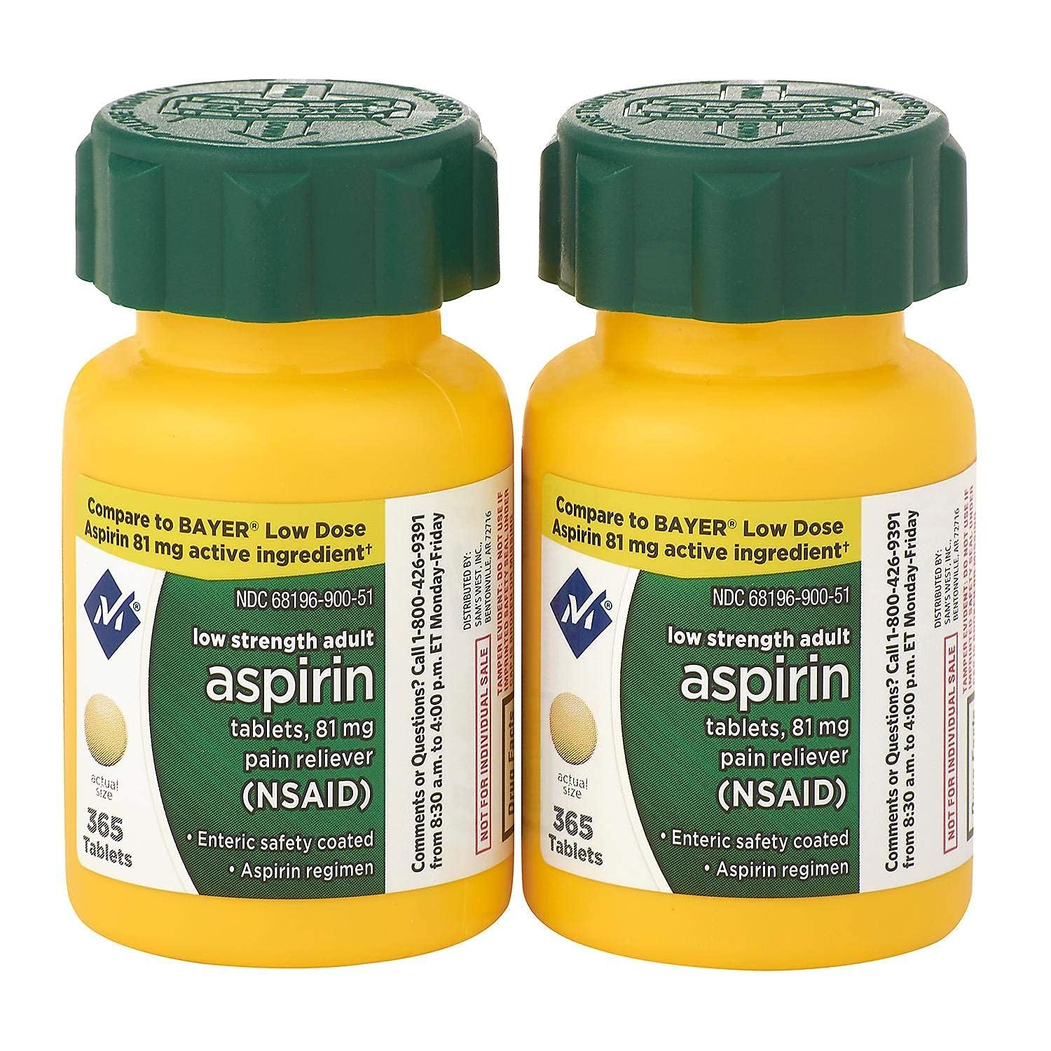 Members Mark aspirin for pain relief