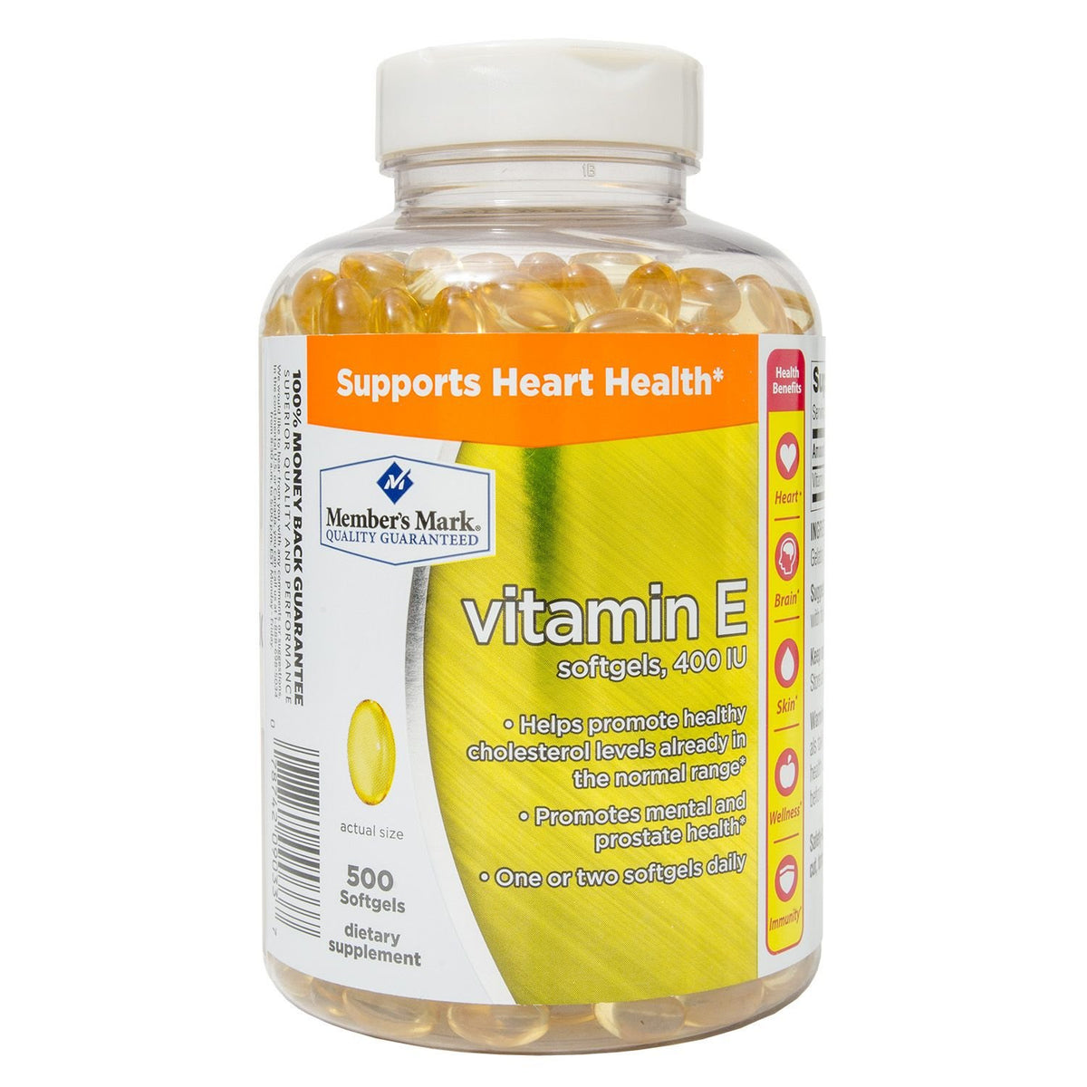 Members Mark Vitamin E softgels for skin health