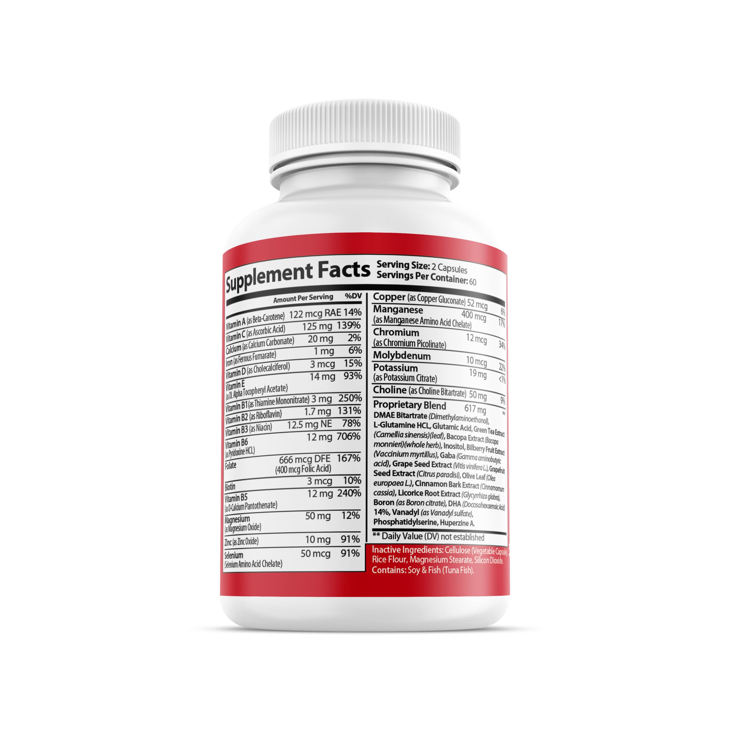 memory enhancement blended vitamin supplements