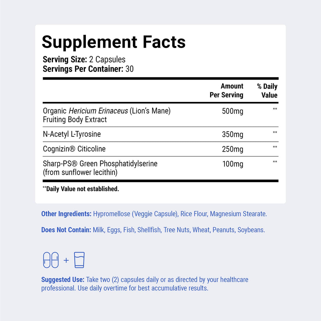 memory improvement blended vitamin capsules