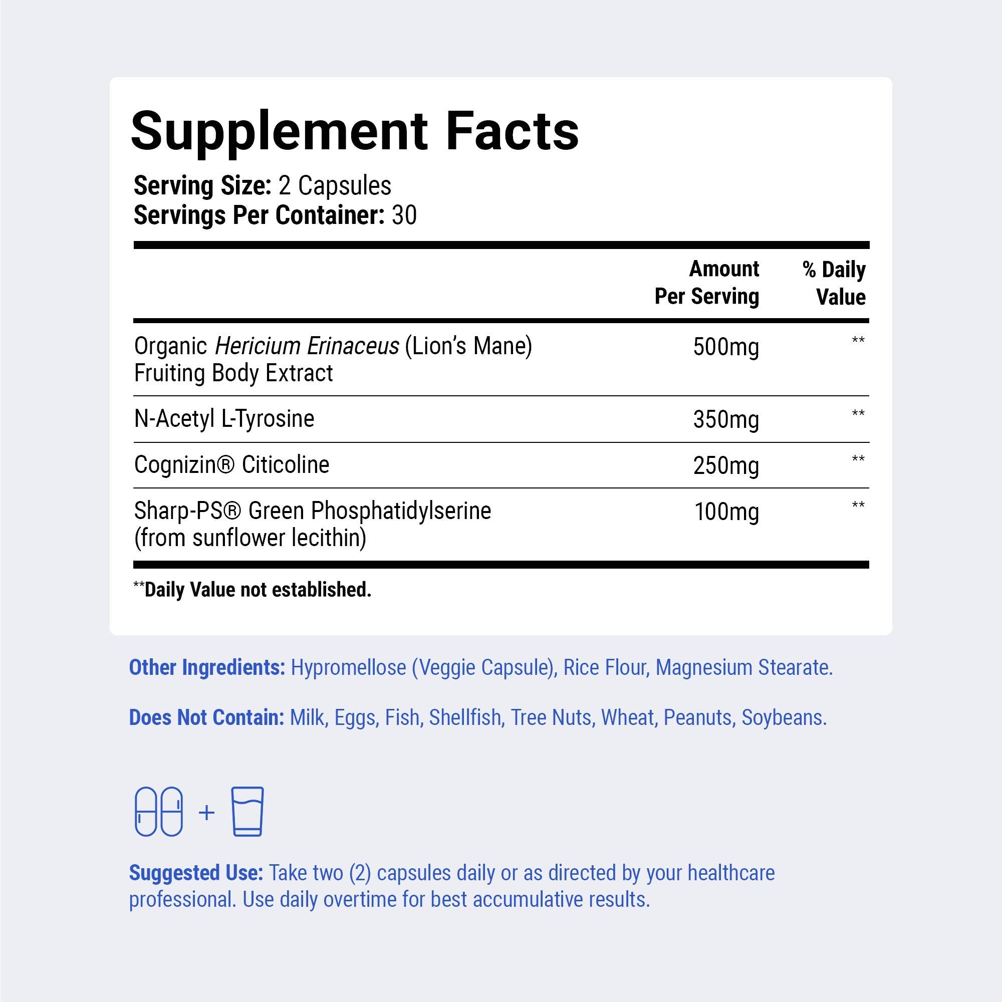 memory improvement blended vitamin capsules