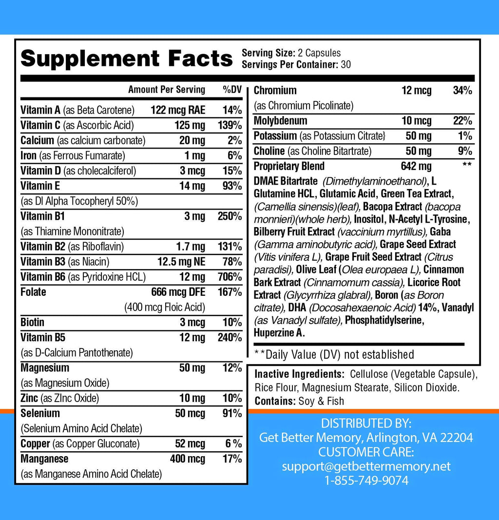 memory supplement for enhanced learning abilities