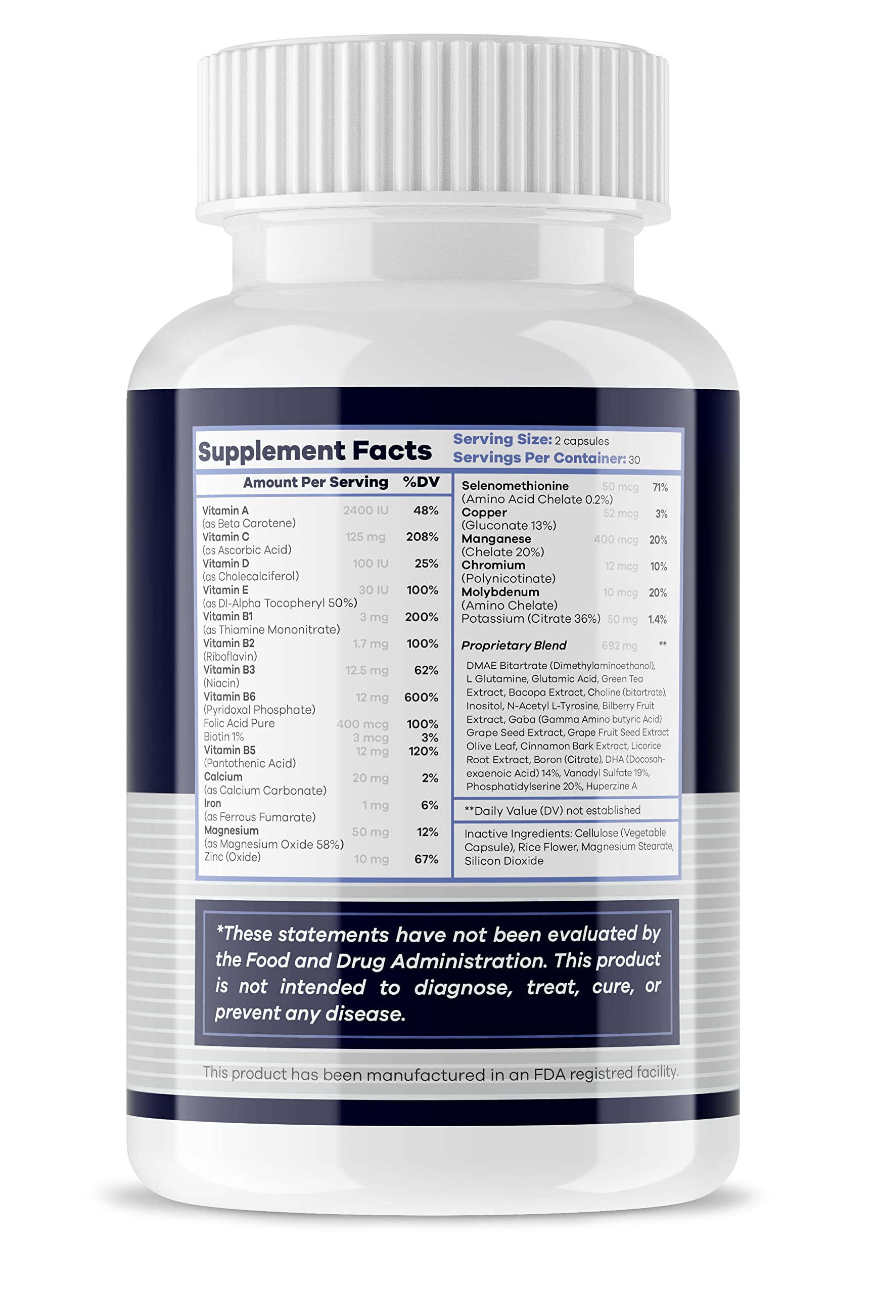 memory support blended vitamin formula