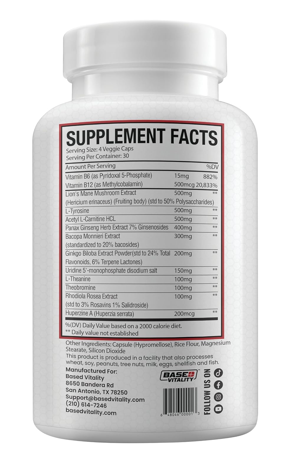 Memory support multivitamins for adults