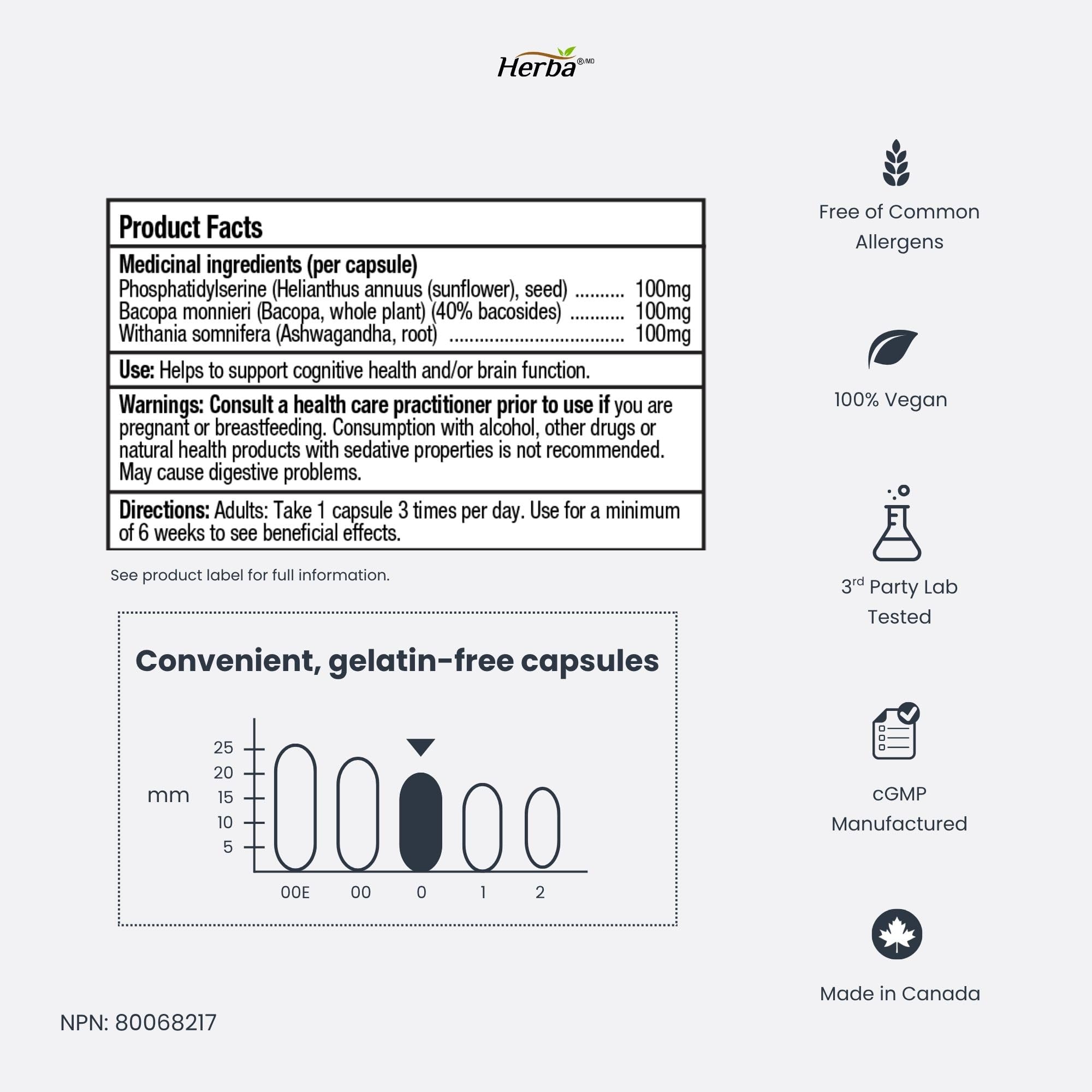 memory support with blended vitamins