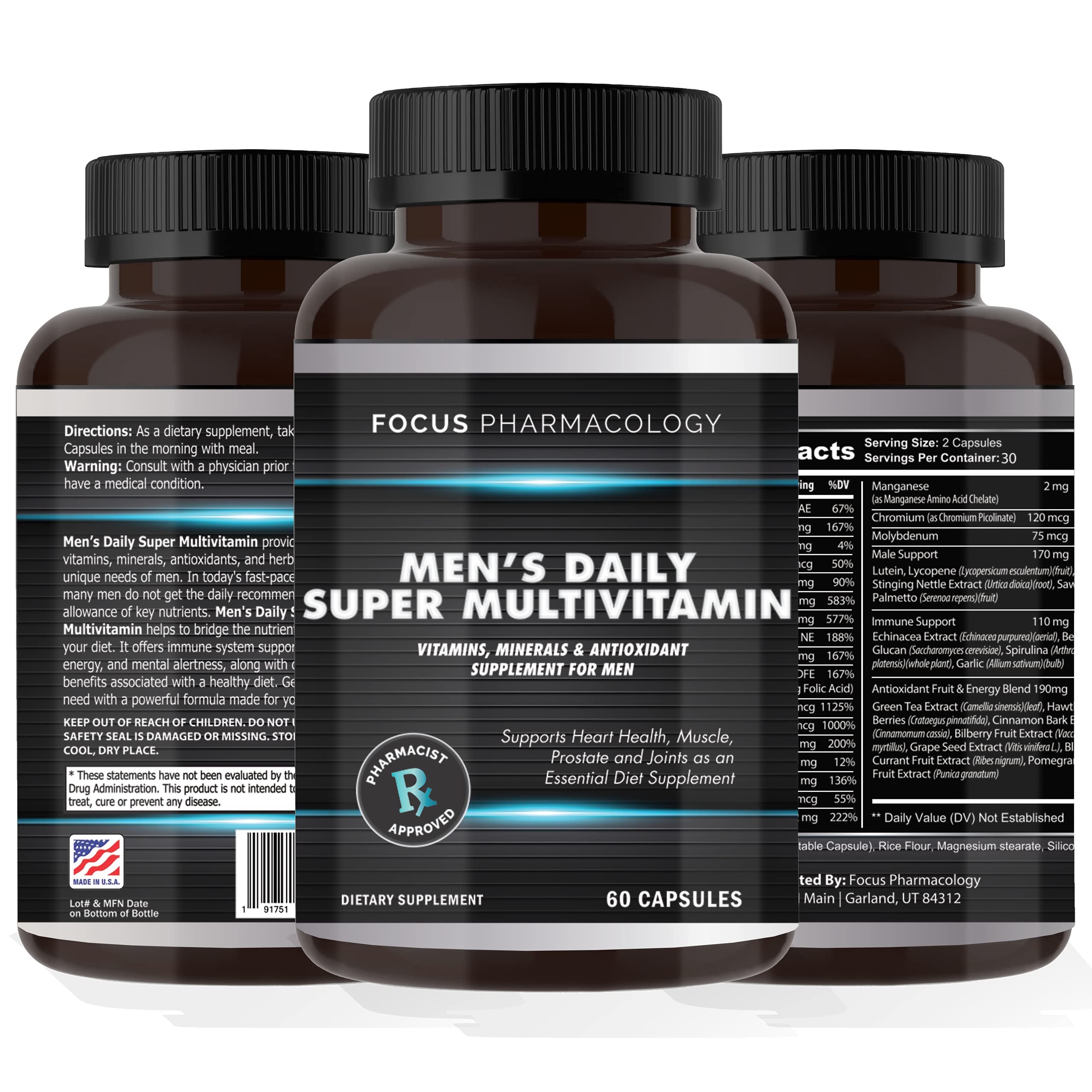 Men's Daily Super blended vitamin & mineral supplements