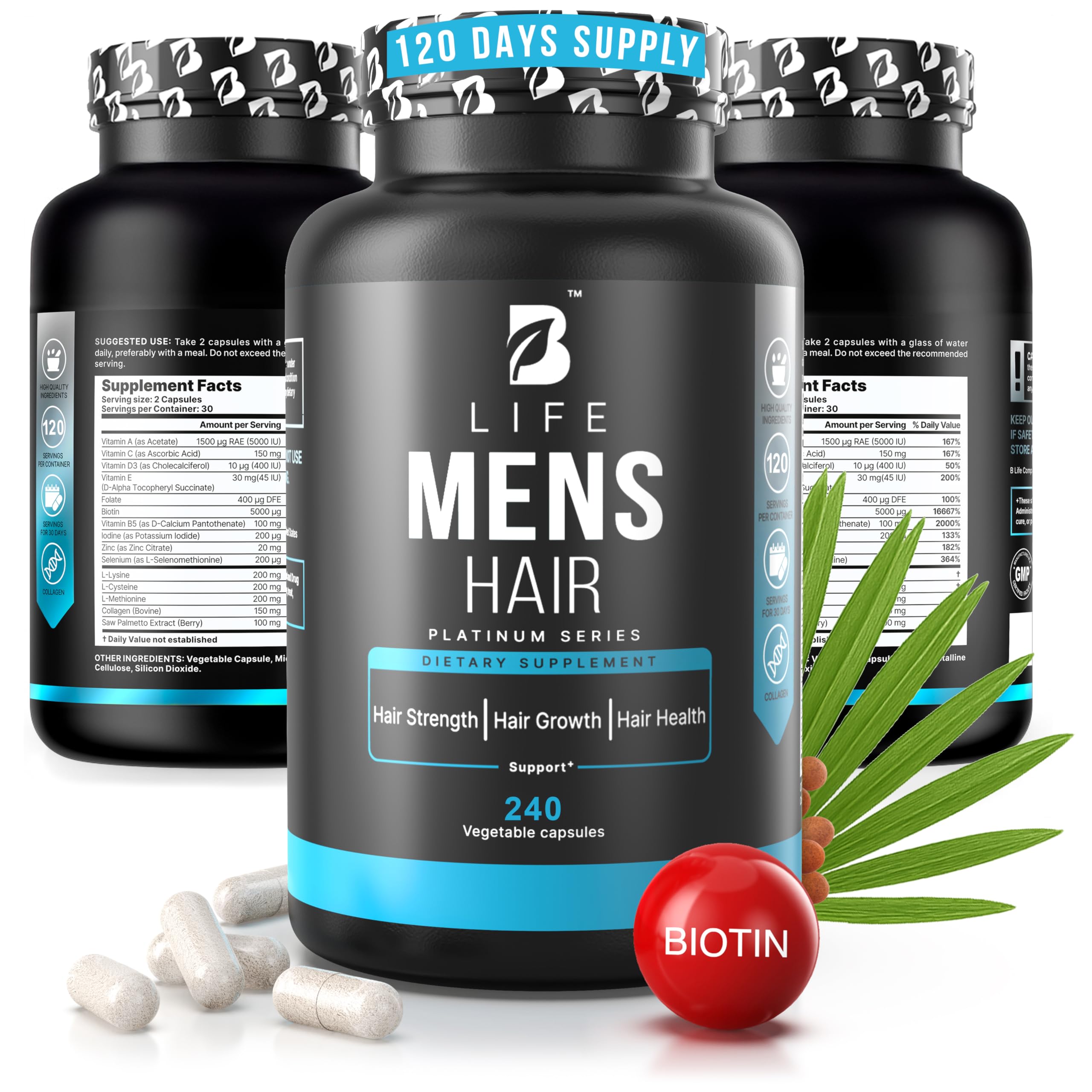 Men's hair growth supplement benefits